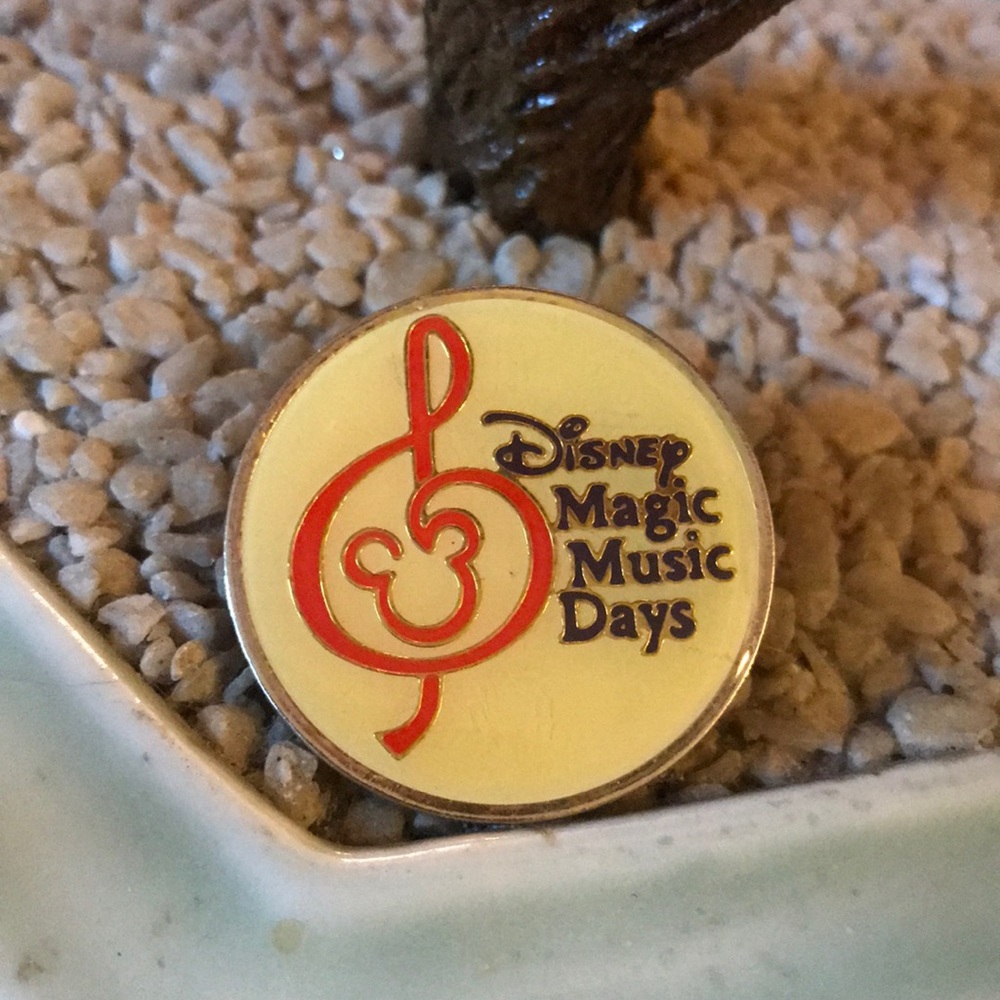 Vintage Enamel Disney Magic Music Day Pin - Gem